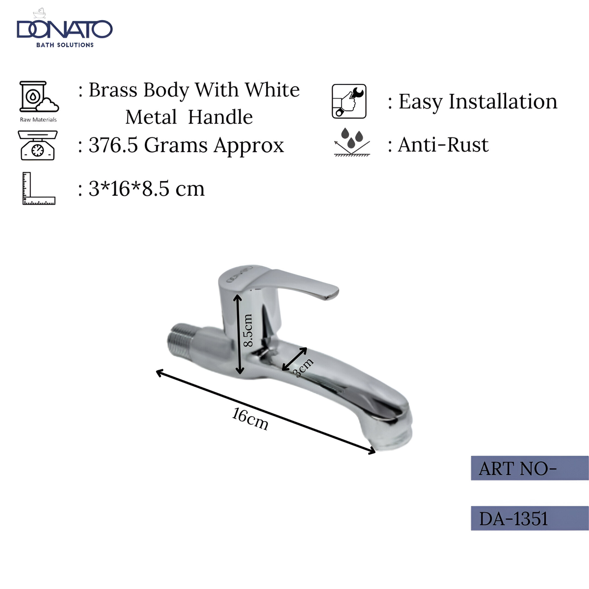 Long Nose Wall Mounted Faucet Diana - Donato – DONATO BATH SOLUTIONS
