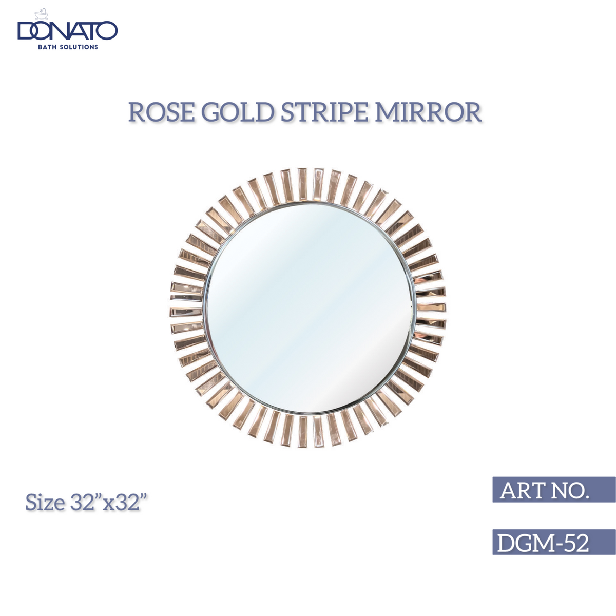 ROSE GOLD STRIPE DESIGN MIRROR – DONATO BATH SOLUTIONS